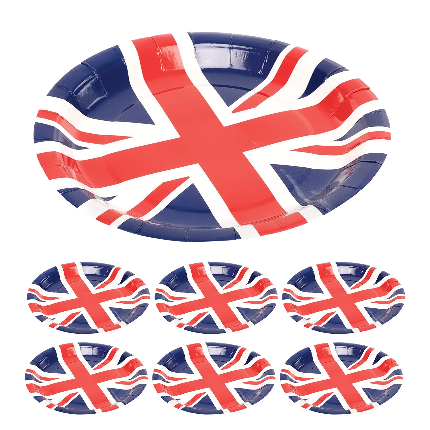 Union Jack Paper Plates for King Charles III Coronation